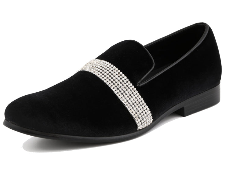 Black Velvet Loafers | Luxury Smokers | Amali Shoes – Just Men's Shoes