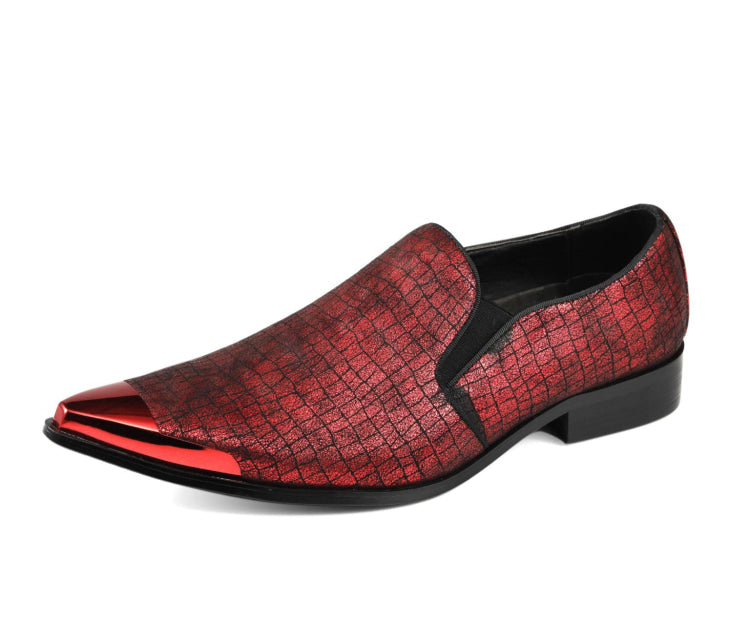 Mens Red Slip On Shoes | Smoking Slippers | Amali Shoes – Just Men's Shoes